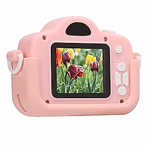 Kids Camera, 2 inch Touch Screen Removable Silicone Sleeve for 3 to 12 Years Old Boys and Girls Birthday(Pink)