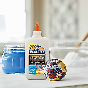 Elmer's White PVA Glue | 225 mL | Washable and Kid Friendly | Great for Making Slime and Crafting