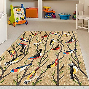Liora Manne Frontporch Indoor/Outdoor Rug, 3 ft 6 in x 5 ft 6 in, Birds Multi