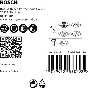 Bosch 5X Expert HEX-9 Multi Construction Drill Bit Set (for Concrete, Soft Tiles, Ø 5.5-8 mm, Professional Accessory Impact Drill/Driver, Rotary Drill/Drivers)