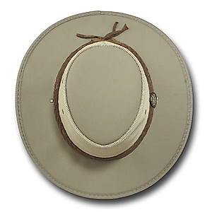 Barmah Hats Canvas Drover Hat 1057BE / 1057KH / 1057BR / 1057BL - Khaki - XLarge