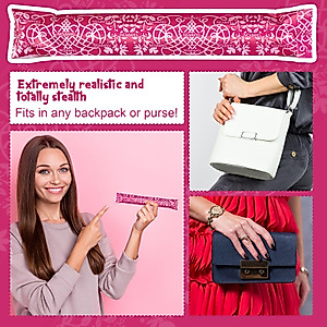 Copkim 100 Pieces Secret Tampon Flask Wrappers Tampon Reusable Wrappers Reusable Self Adhering Wrappers for Women, No Tubes Included (Exquisite)