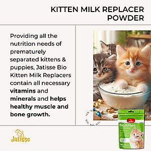 jatisse Kitten Milk Replacer Powder Formula with Vitamins, Minerals & Trace Nutrients for Kittens and Mother 7.05 oz.