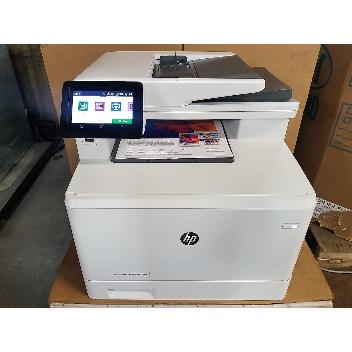 HP Color Laserjet Pro MFP M479fdn Printer, White (Renewed)