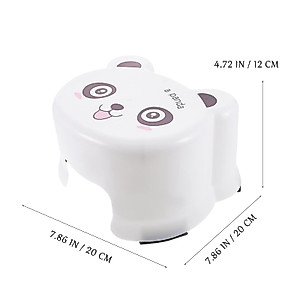 Totority Cartoon Plastic Stool Plastic Step Stool Bathroom Stool for Toddlers Toddler Potty Toilet Stools Toilet Step Stool for Kids for Adults Non-Slip Bathroom Chair Child White Baby Sink