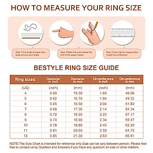 Bestyle Minimalist Stackable Cross Rings Stainless Steel Rings Dainty Infinity Interlocking Promise Ring for Friendship/Engagement/Wedding/Family, Size 10