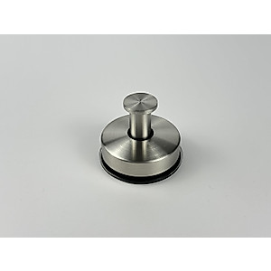 SUPRAQ Removeable Suction Cup Metal Hooks for Kitchen, Bathroom Shower, Tiles and Mirror-Pack of 2 (Nickel)