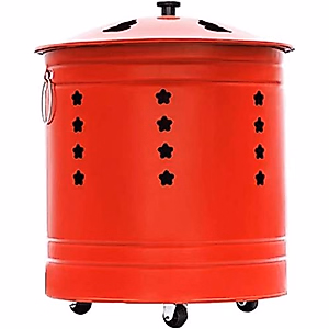 LUCKSHINE Stainless Steel Burner, Garden Burner, 360° Swivel Wheel, for Burning Garbage, Paper, Leaves (Size : 32x36.5cm)