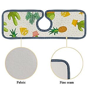 Kitchen Faucet Absorbent Mat 2 Pieces Cacti Palants Faucet Sink Splash Guard Bathroom Counter and RV,Faucet Counter Sink Water Stains Preventer