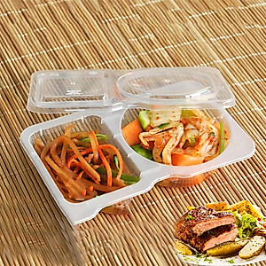 Reusable Snack Packs 2 Compartments, Snack Packs Containers Reusable, Double Condiment Containers with Lids, Portable Reusable Sauce Container,for Condiment, Dip, Sauce, and Snacks(15pcs)