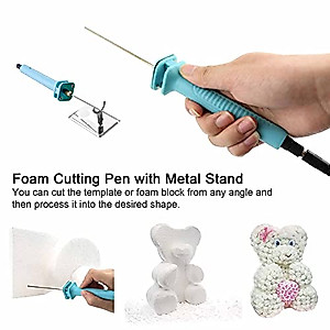 Foam Cutter Electric Hot Wire Cutter Pen 10CM Foam Board Cutter with Stand 18W Hot Knife Styrofoam Cutting Pen with Apaptor Foam Cutting Tool for Styrofoam Foam Cutting,Arts,Handcraft
