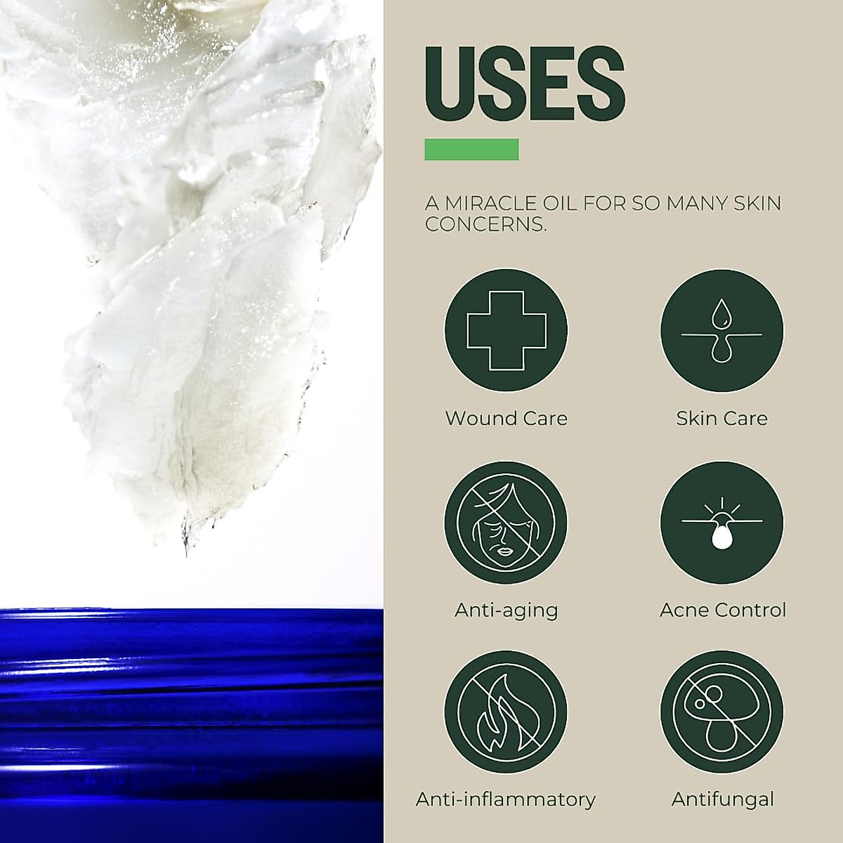 Pur O3 Fully Ozonated Olive Oil - Pure, Natural, Organic Ozonated Oil - Olive Oil Skin Care from Ozonated Oil, Oxygenated Olive Oil - Ozone Oil in a Glass Jar, 2 oz