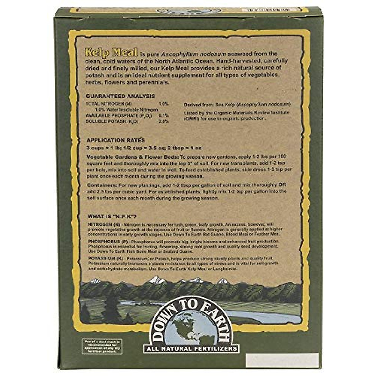 Down to Earth Kelp Meal 1-0.1-2, 5lbs