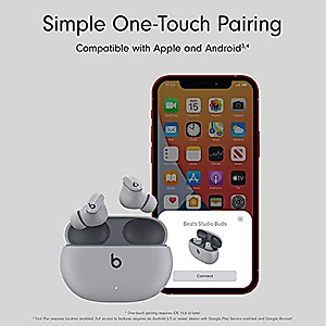 Beats Studio Buds - True Wireless Noise Cancelling Earbuds - Compatible with Apple & Android, Built-in Microphone, IPX4 Rating, Sweat Resistant Earphones, Class 1 Bluetooth Headphones - Moon Gray