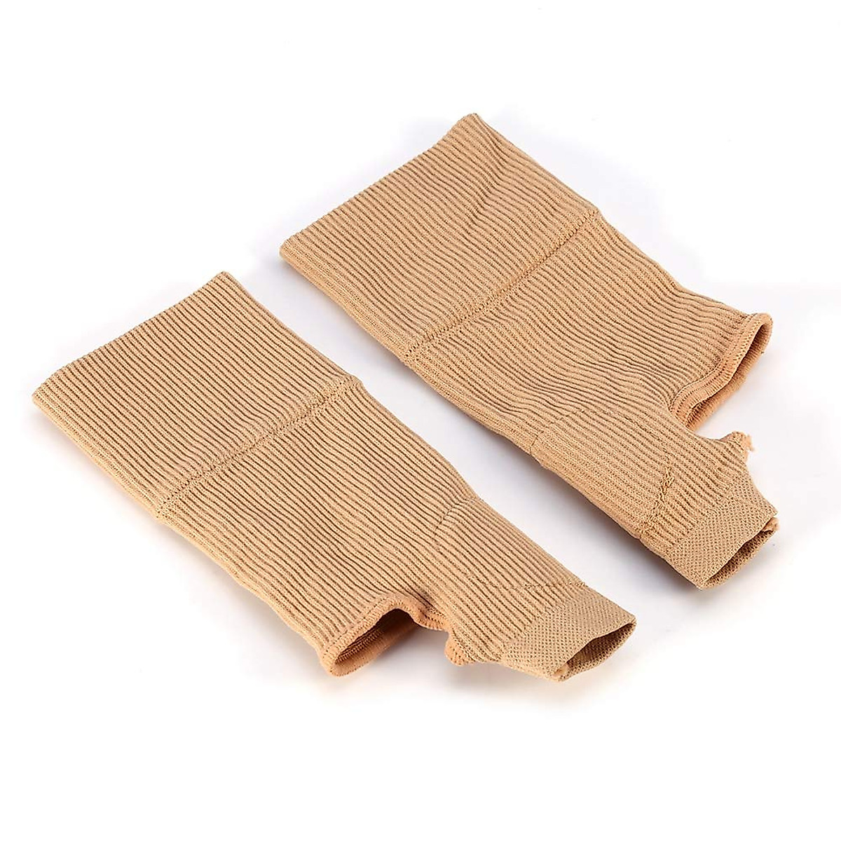 Compression Thumb Gloves, Thumb Wrist Compression Gloves, Pair of Elastic Thumb Support Brace Compression Wrist Support Fingerless Glove Sleeves with Gel Pad, for Sprains Joint Pain