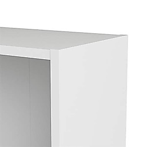 Tvilum Element Wide 5 Shelf Bookcase, Tall, White