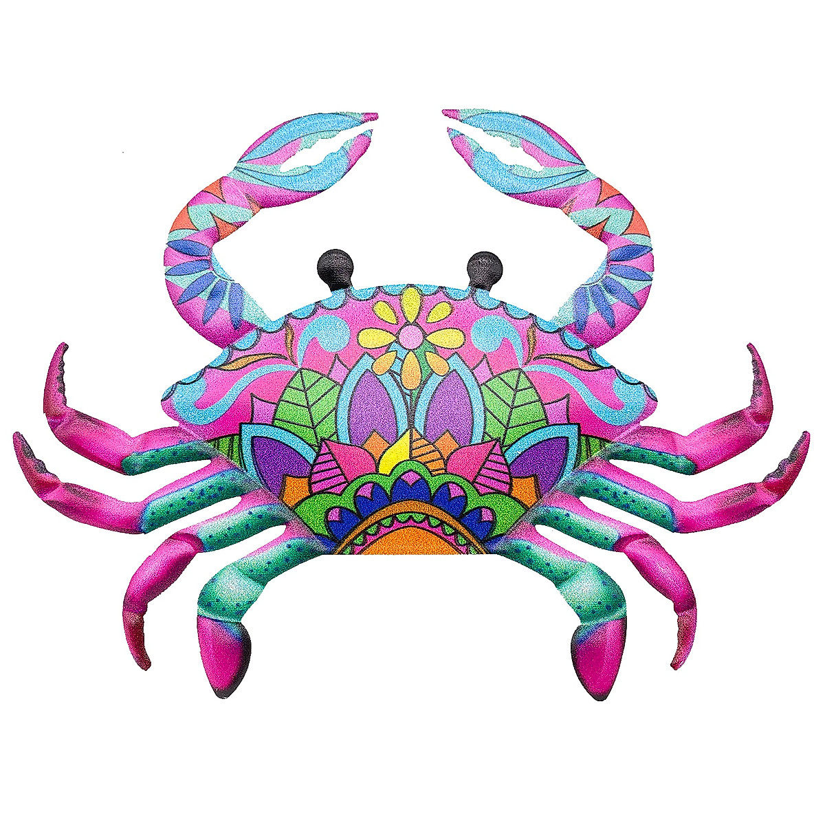 SOBLUING Crab Wall Decor Metal Crabs Decorations, Tiki Bar Wall Decor Coastal Sculptures for Home, Outdoor Wall, Home Door, Window, Ocean Theme Room, Set of 4