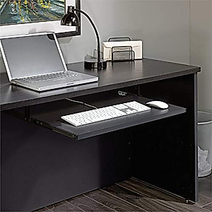 Sauder Via Collection Keyboard Shelf, Soft Black finish