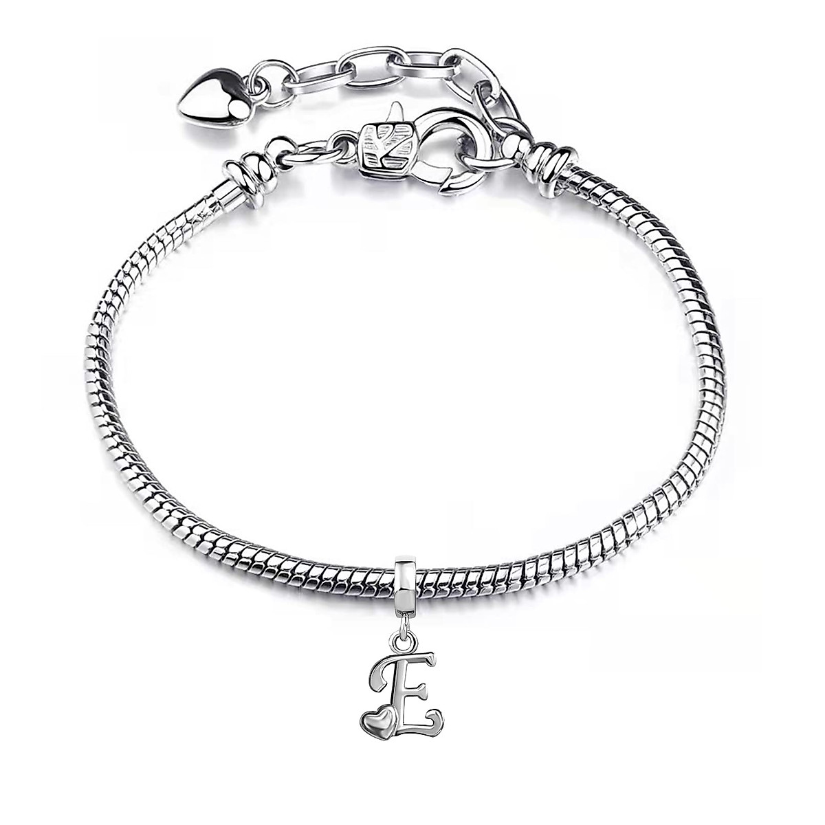 TGLS Letter K Initial Charms With Heart for Mom Sister Grandma Gifts Compatible With Pandora Charms Bracelets