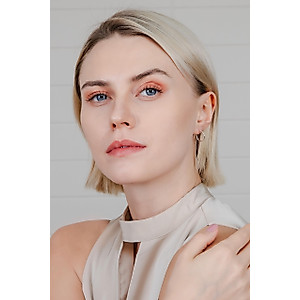 Hoops & Loops 925 Sterling Silver Open 1.5mm Thin Polished Round C-Hoop Earrings, 15mm