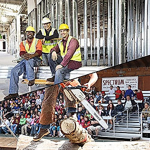 SoxDaddy 10P Pack Men's Cotton Moisture Wicking Cushion Crew Work Socks (US 13-15/Shoe Size 12-15, White3)