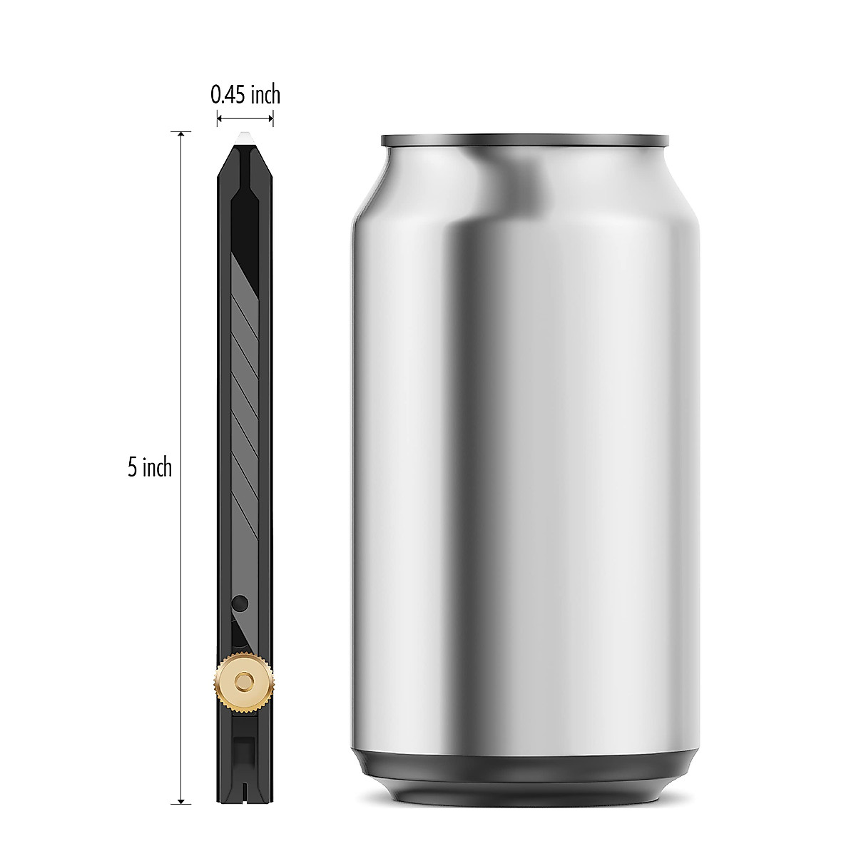 FantastiCAR 2-Pack Snap-Off Retractable Utility Knife, with Brass Dial Wheel Manual-Lock for Precision Trimming Cutting Jobs (60 Degree and 30 Degree Blade)