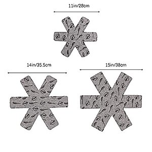 Pot and Pan Protectors, Set of 12 and 3 Different Size, Cookware Protector Set/Pots and Pans Dividers/Pans Separator Anti-Slip to Avoid Scratching or Marring When Stacking