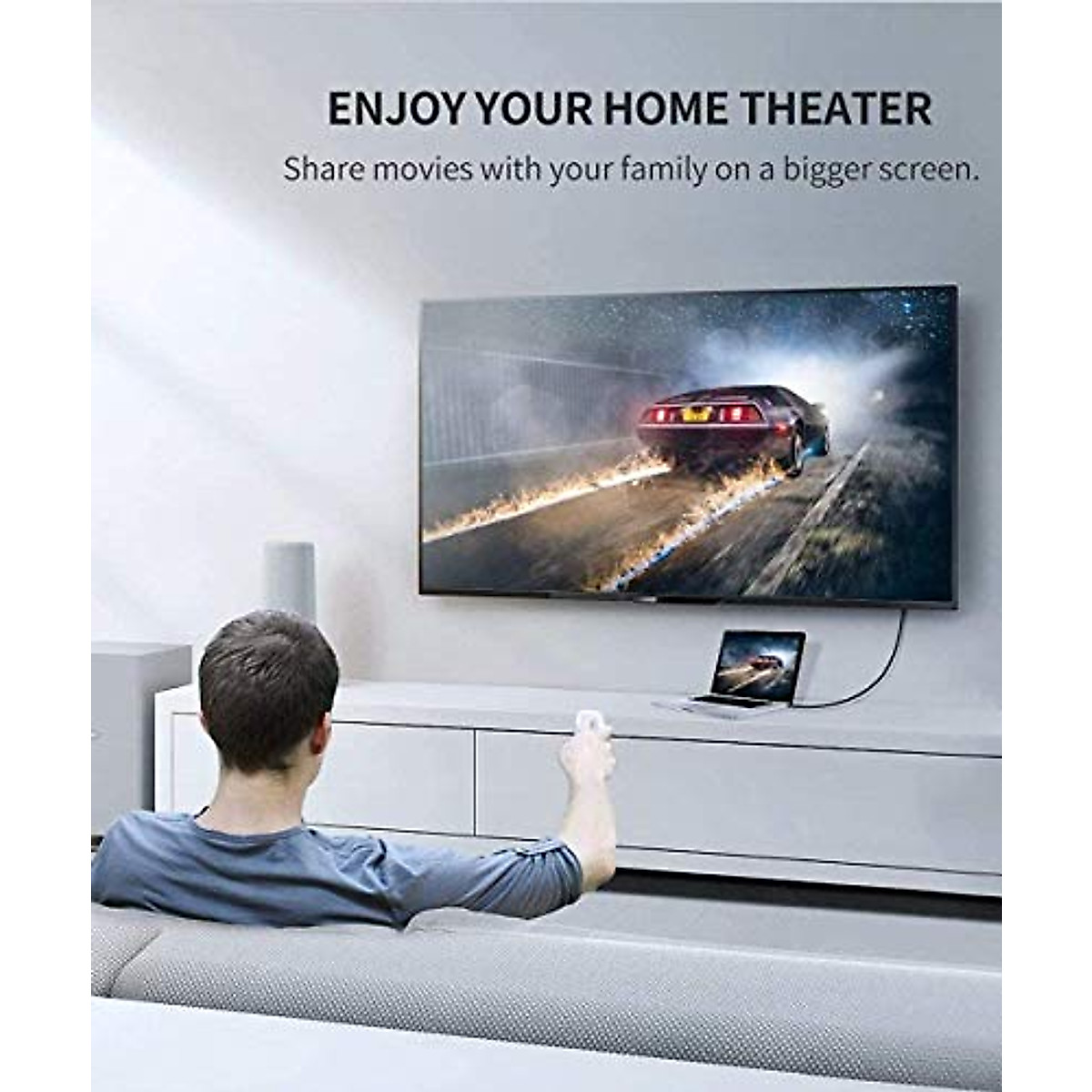 Bukeer USB to HDMI Adapter Cable for Mac iOS Windows 10/8/7/Vista/XP, USB 3.0 to HDMI Male HD 1080P Monitor Display Audio Video Converter Cable Cord