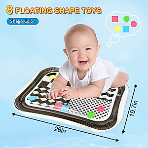 QIUXQIU Toddlers Water Mat Infantable Infants High Contrast Tummy time Baby Water Mat Perfect for Practicing Montessori Time Have Fun Play Activity Center Your Newborn Baby Gear Must Haves