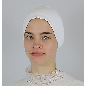 Modefa Non-Slip Cotton Hijab Underscarf Cap Bonnet (White)