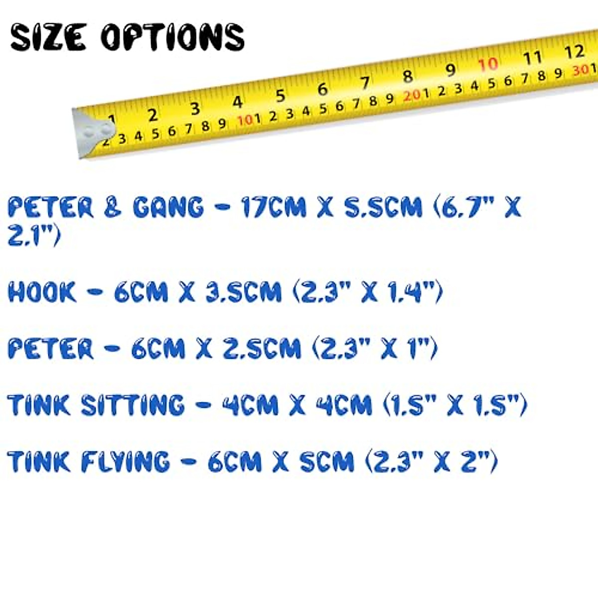 Pack of 5 Peter Pan, Wendy and His Gang Inspired Novelty Wall/Laptop/car Sticker/Nursery Décor Wall Sticker (Small)