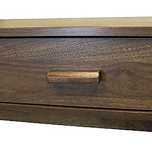 OS Home and Office Model Mid Century One Drawer and Sturdy Legs desk, brown