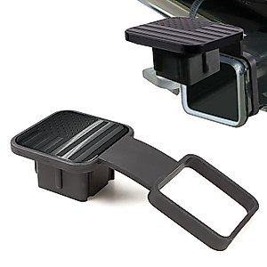 ZBGUN 2 Inch American Flag Trailer Hitch Cover Tow Hitch Covers Plug Cap Rubber Fits，for Toyota Jeep Chevrolet Ford Nissan Dodge Ram Porsche Range Rover Honda Ridgeline 2 Inch Hitch Receivers (Black)