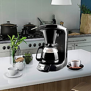 Taurus| Velvet Digital| Programmable Digital Coffee Maker for 24 Hours with Permanent Filter| (700 Watts)| Glass|Black