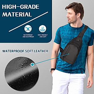 Waterproof Sling Bag Crossbody Backpack for Men Women Sling Backpack Hiking Daypack Multipurpose Cross Body Chest Bag