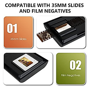 Mobile Film Scanner, 35mm Slide and Negative Scanner for Old Slides to JPG, Suitable for iPhone and Smartphone, Support Editing and Sharing