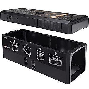 Gideon Rat Trap Electric Mouse & Rat Trap for Homes Indoor & Outdoor Use Pest Control Traps with Humane Shock Chamber & Rechargeable Battery, for Rats, Mice, Chipmunks, Squirrels, Black