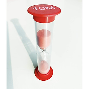 Sand Timers,multicolor plastic timer,30s/1M/2M/3M/5M/10Minutes Sandglass Timer,for games or the kitchen or office or decorationg,time management,brushing timer,gift（Pack of 6）