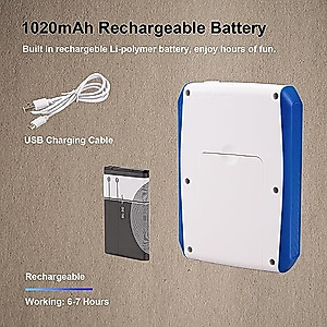 Retro Game Console Handheld, Mini Handheld Game Console for Kids with 666 Classic Retro Games, 1020mAh Rechargeable Battery, 3 Inch Screen Gameboy, Birthday Game Toy for Boy Girl (White)