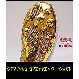 Niber Soccer Cleats Big Boys Size Ankle Boots Women Turf Outdoor Soccer Shoes for Men Size FG Football Boots, 76-1white, 9 Big Kid