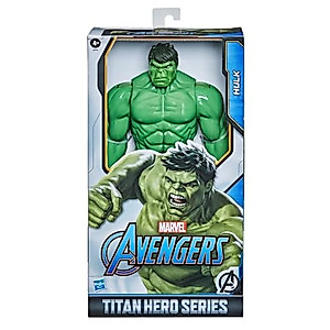 Marvel Avengers Titan Hero Series Blast Gear Deluxe Hulk Action Figure, 30-cm Toy, Inspired ByMarvel Comics, for Children Aged 4 and Up,Green