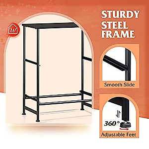 WLIVE 2-Drawer Nightstand and 5-Drawer Dresser Set, Fabric Storage Tower for Bedroom, Hallway, Nursery, Closets, Tall Chest Organizer Unit with Textured Print Fabric Bins, Steel Frame, Charcoal Black