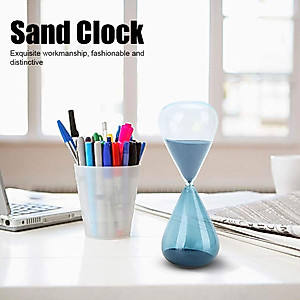 Hourglass Clock Blue Sand Timer, Innovative Cone Shape Unique Sand Clock Timer Glass Birthday Gift Office Kitchen Decor Table Ornament(S)