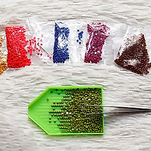 Diamond Painting Storage Containers Beads Storage Book A5 Binder with Pockets, Self Sealing Plastic Bags Number Stickers DIY Diamond Painting Accessories Tools