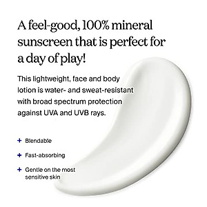Supergoop! PLAY 100% Mineral Lotion - 1 fl oz, Pack of 2 - Broad Spectrum SPF 30 Sunscreen for Face & Body - Lightweight, Fast Absorbing, Water Resistant - With Green Algae