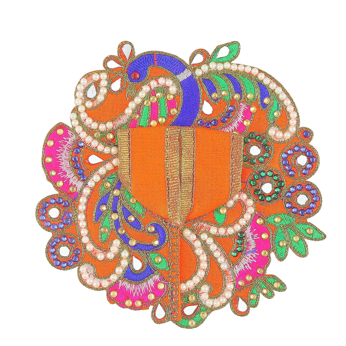 Craftsman Laddu Gopal Dress 2 Pcs Set Bal Gopal Poshak Thakurji Handmade Dress for Home and Temple. (Idol Size 0).