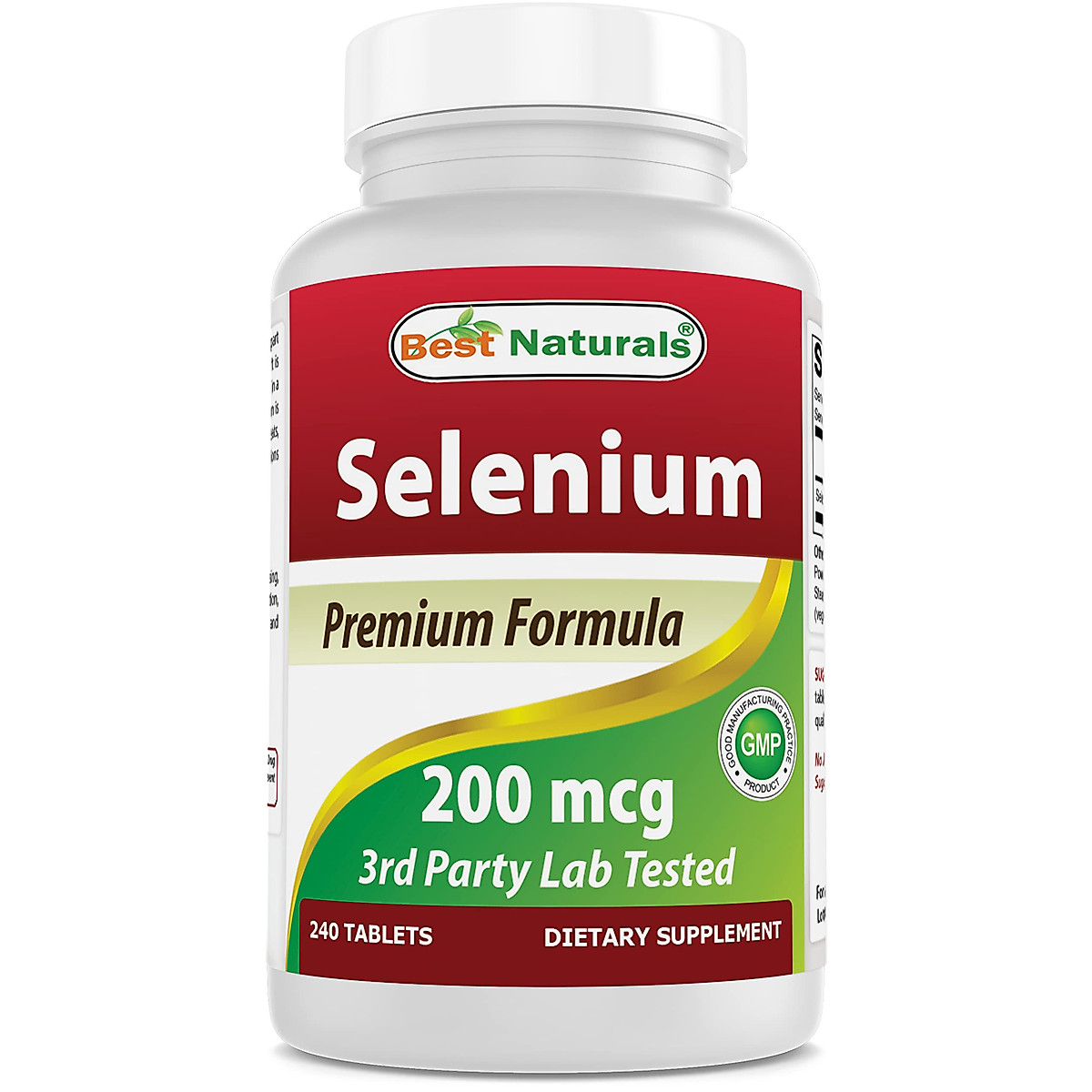 Best Naturals Selenium 200 mcg 240 Tablets - 3rd Party Lab Tested