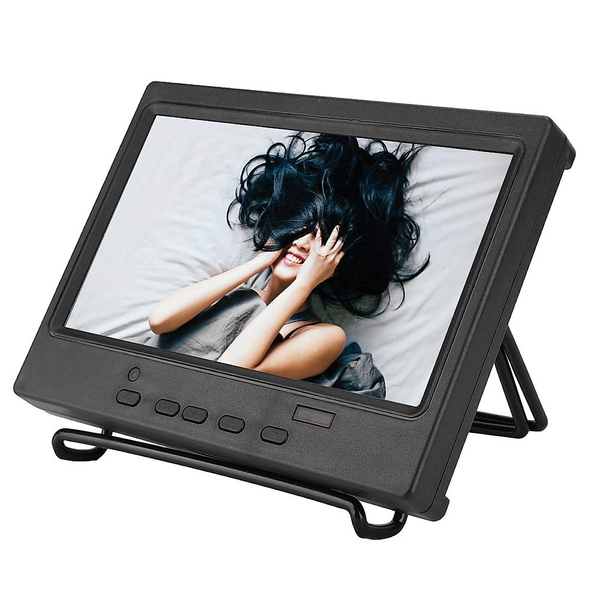 Archuu 7 Inch Portable Monitor Ultra Slim 1024x600 LCD Display with Foldable Bracket Multi-Function Display Support HDMIVGAAV Input PC Monitor(US Plug)