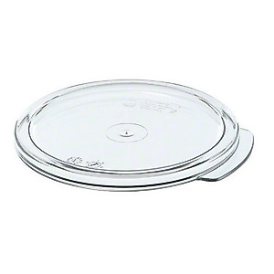 Cambro RFSCW1135 Camwear Clear Round 1 Qt Storage Container with Clear Round Lid RFSCWC1135