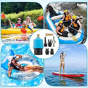 Inflatable SUP Pump Valve Adapter Set- Standard Air Valve Adapter and Nozzle Air Pump Converter for Kayaking Surfboard Inflatable Bed